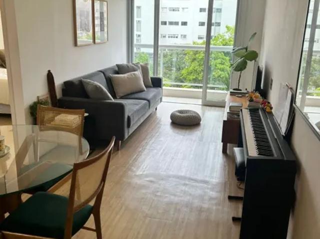 Apartamento com 01 dormitório 01 vaga Sacada 40m² e lazer completo para locação na região de Pinheir