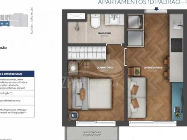 Apartamento com 01 suíte no GO Bom Fim, Melnick Porto Alegre, RS