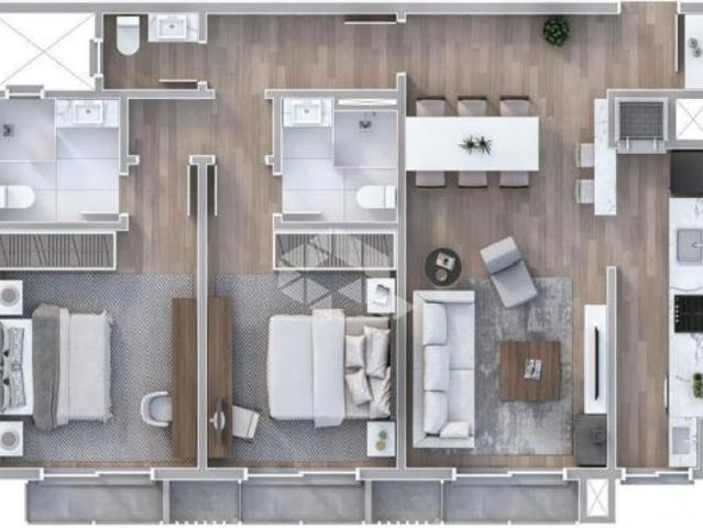 Apartamento com 02 duas suítes localizado em gramado em condomínio com infraestrutura completa
