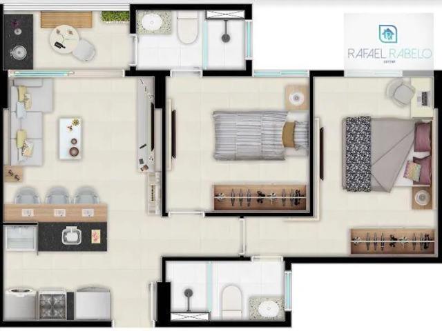Apartamento com 02 quartos à venda no bairro Parque Iracema | Condomínio Ispiratto