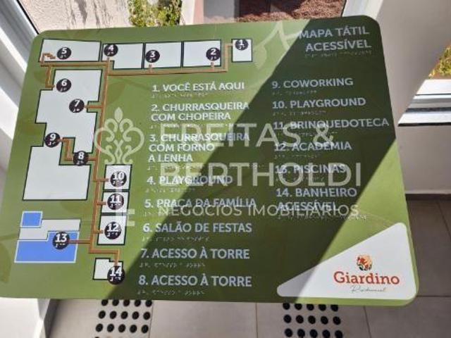 APARTAMENTO COM 02 QUARTOS À VENDA NO CONDOMÍNIO GIARDINO RESIDENCIAL