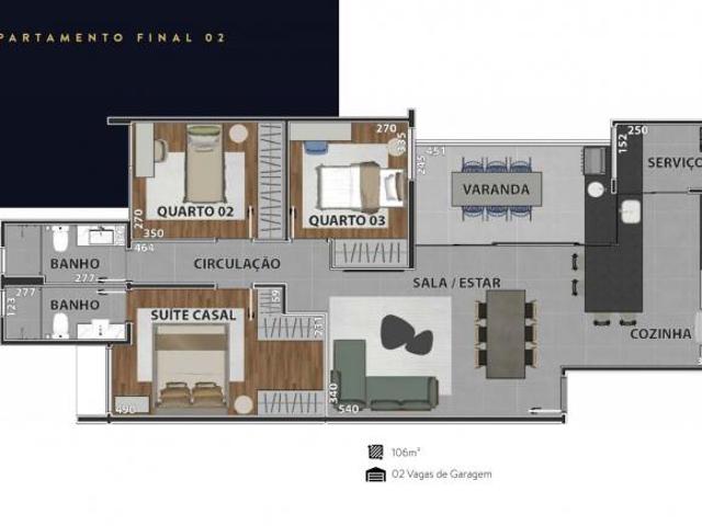 Apartamento com 03 Quartos no Bairro Santa Clara em Divinópolis MG