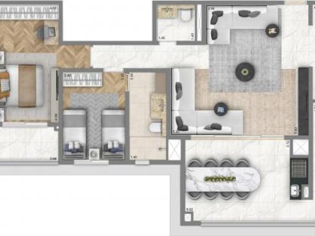 Apartamento com 108m² com 2 Suítes e Varanda Gourmet | 2 Vagas | LIVING WELLNESS ACLIMAÇÃO | Lazer C