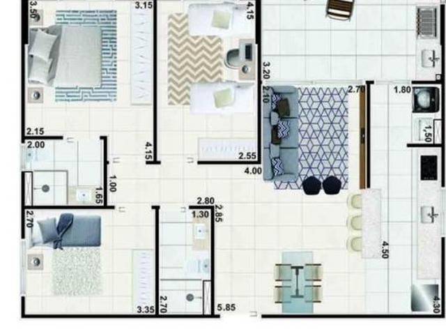 APARTAMENTO COM 101,75 m² CENTRO GUARUJA SP