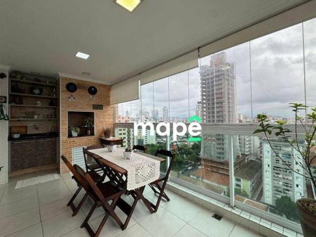 Apartamento com 119m² com Varanda Gourmet e Lazer Completo Ponta da Praia Santos/SP
