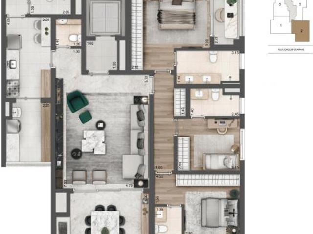 Apartamento com 110 m², com 3 suítes, com 2 vagas a venda no Brooklin