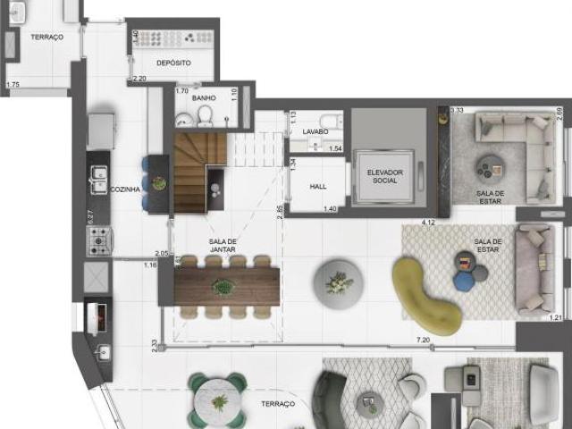 Apartamento com 134 M², COM 3 VAGAS