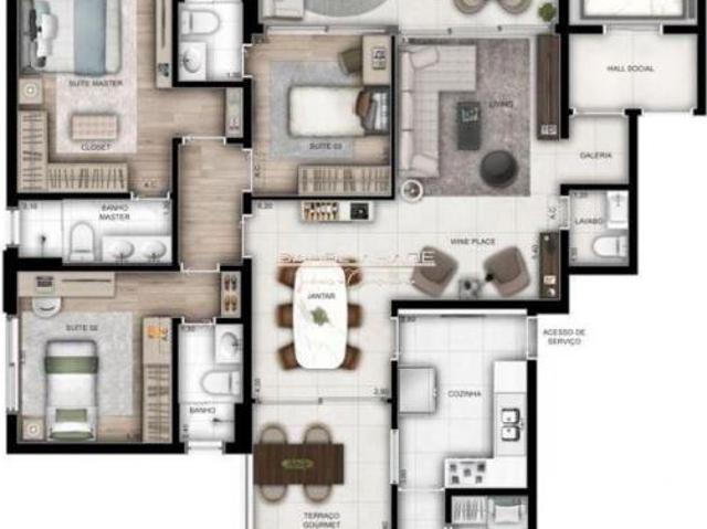 Apartamento com 153 m², 4 dormitórios, 3 suítes,2 Vagas Venda na Vila Mariana