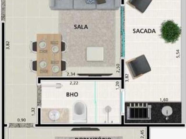 Apartamento com 1 dorm, Guilhermina, Praia Grande R$ 289 mil, Cod: 2304
