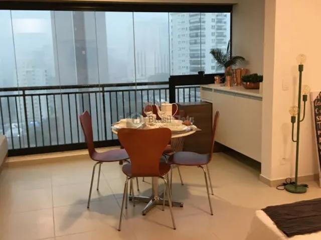 Apartamento com 1 dormitório para alugar, 38 m² por R$ 4.500/mês Campo Belo São Paulo/SP