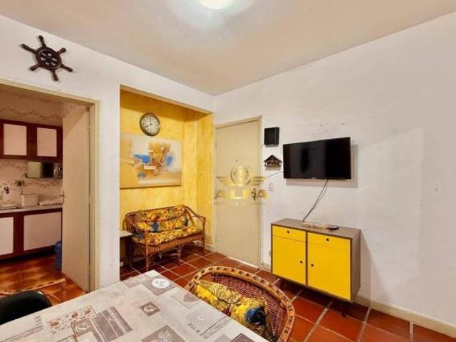 Apartamento com 1 dormitório na Praia da Enseada Alfa imóveis