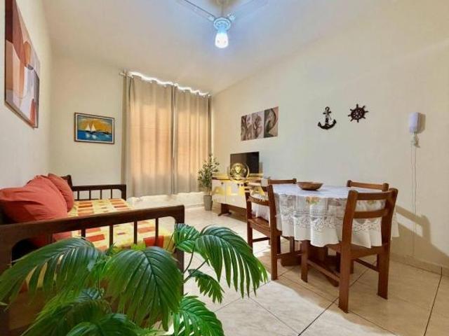 Apartamento com 1 dormitório a 1 quadra da Praia das Pitangueiras – Alfa Imóveis Guarujá