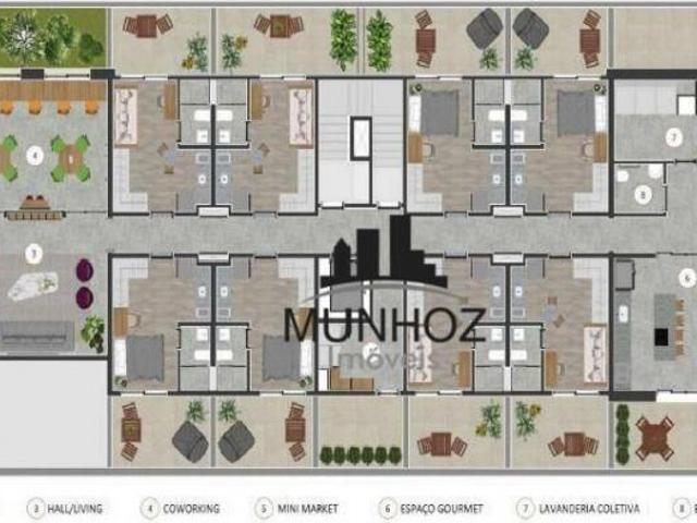 Apartamento com 1 dormitório à venda, 20 m² por R$ 229.848 Cajuru Curitiba/PR