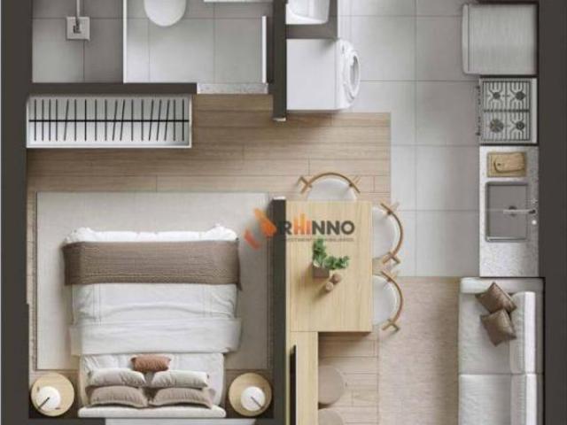 Apartamento com 1 dormitório à venda, 24 m² por R$ 269.400,00 Novo Mundo Curitiba/PR