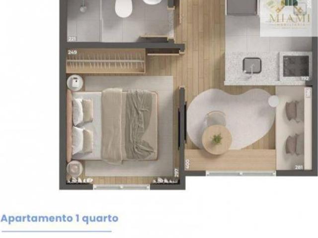Apartamento com 1 dormitório à venda, 24 m² por R$ 286.600,00 Hauer Curitiba/PR