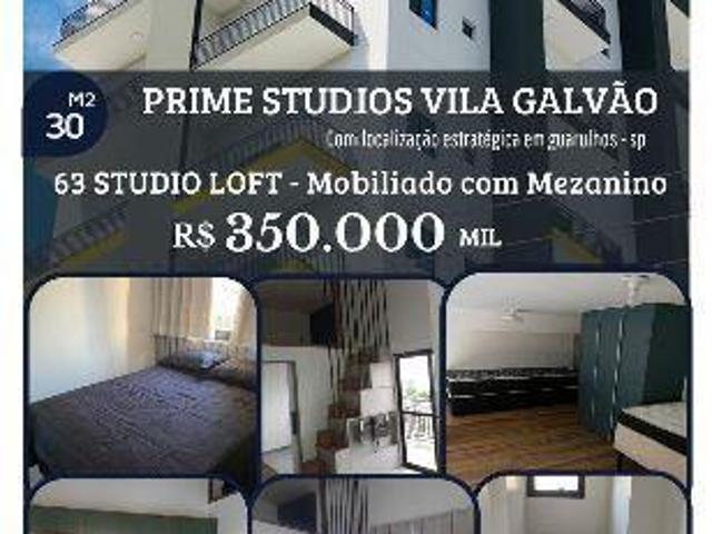 Apartamento com 1 dormitório à venda, 30 m² por R$ 350.000 Vila Galvão Guarulhos/SP