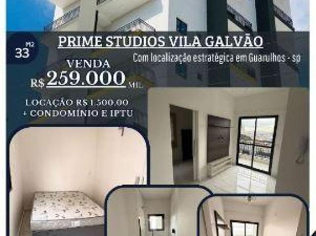 Apartamento com 1 dormitório à venda, 33 m² por R$ 269.000,00 Vila Galvão Guarulhos/SP