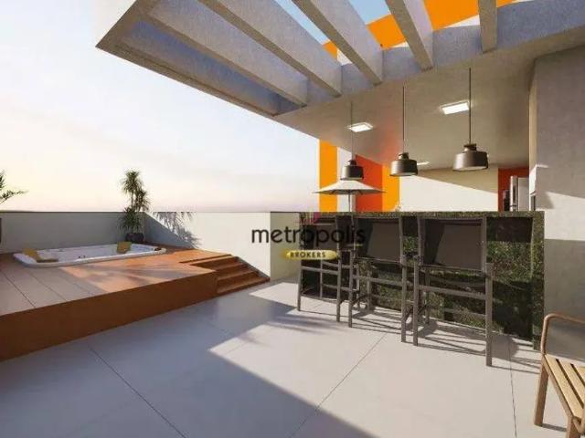 Apartamento com 1 dormitório à venda, 38 m² por R$ 320.871,95 Vila Palmares Santo André/SP