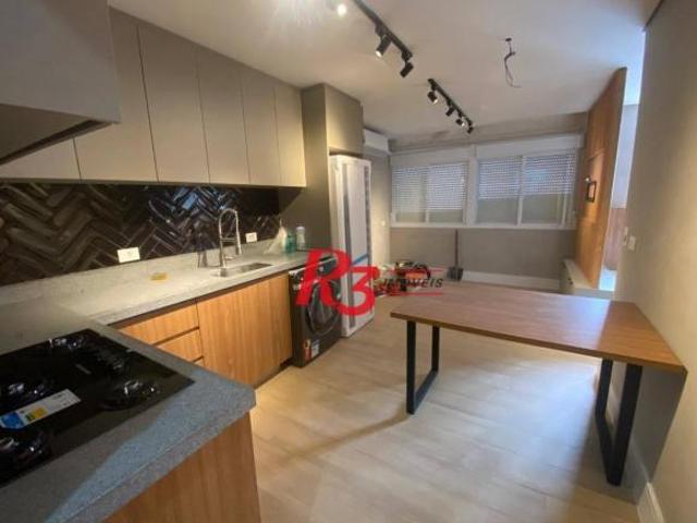 Apartamento com 1 dormitório à venda, 39 m² por R$ 500.000,00 Boqueirão Santos/SP