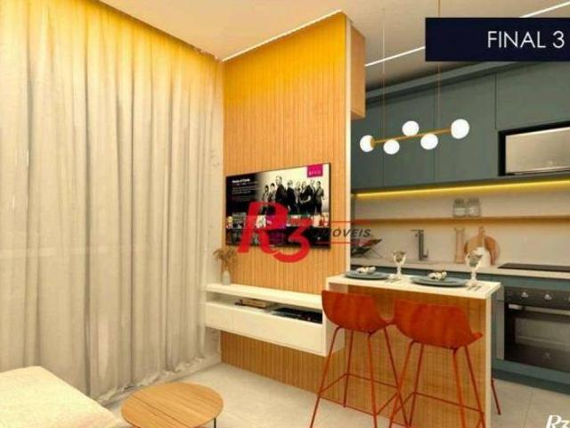 Apartamento com 1 dormitório à venda, 39 m² por R$ 346.000,00 Aparecida Santos/SP