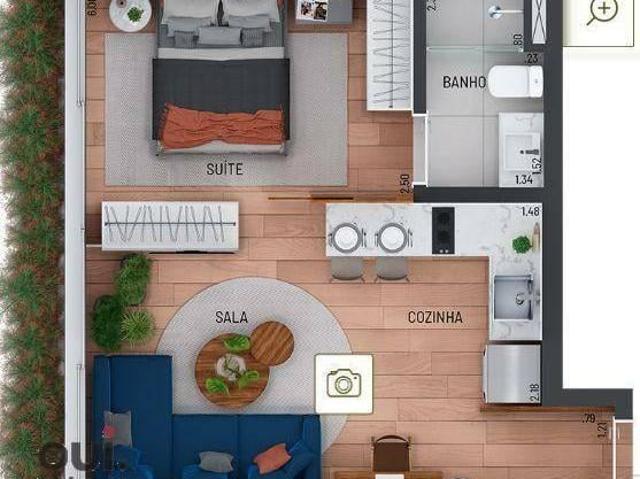 Apartamento com 1 dormitório à venda, 40 m² por R$ 1.187.000,00 Itaim Bibi São Paulo/SP