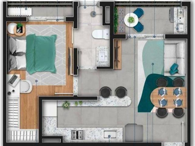Apartamento com 1 dormitório à venda, 40 m² por R$ 357.607,04 Ipa Club Residencial Sorocaba/SP