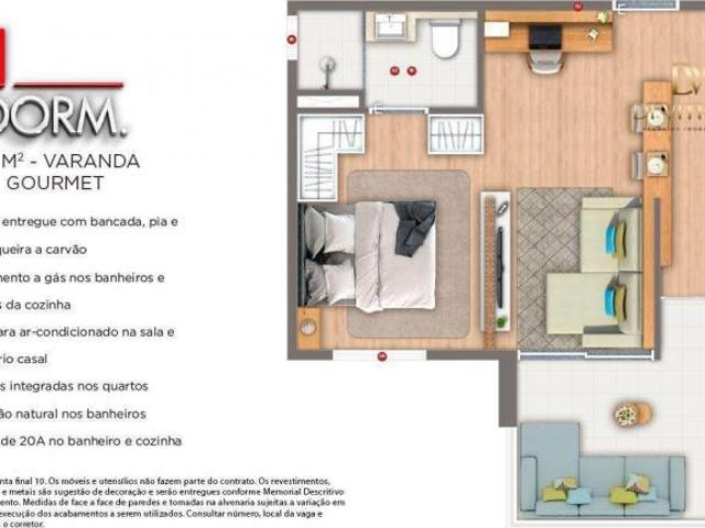 Apartamento com 1 dormitório à venda, 40 m² por R$ 385.000,00 Picanco Guarulhos/SP