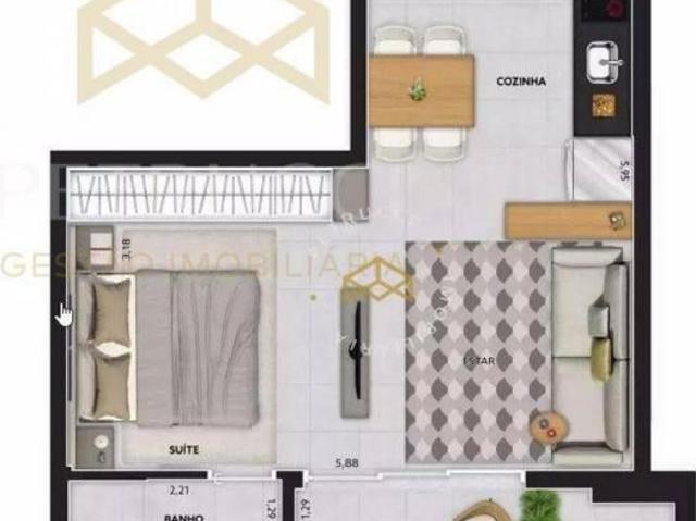 Apartamento com 1 dormitório à venda, 41 m² por R$ 580.000,00 Centro Campinas/SP