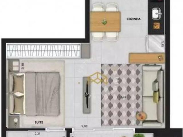 Apartamento com 1 dormitório à venda, 41 m² por R$ 620.000,00 Vila Itapura Campinas/SP