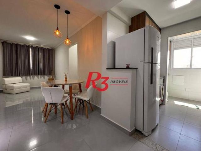 Apartamento com 1 dormitório à venda, 42 m² por R$ 440.000,00 Marapé Santos/SP