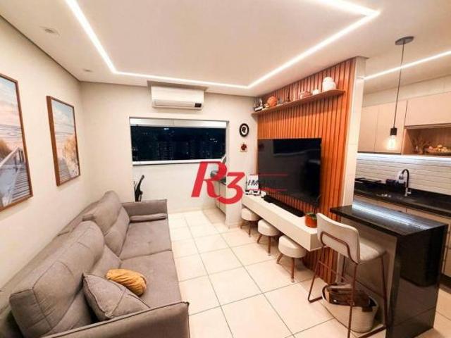 Apartamento com 1 dormitório à venda, 42 m² por R$ 460.000,00 Macuco Santos/SP