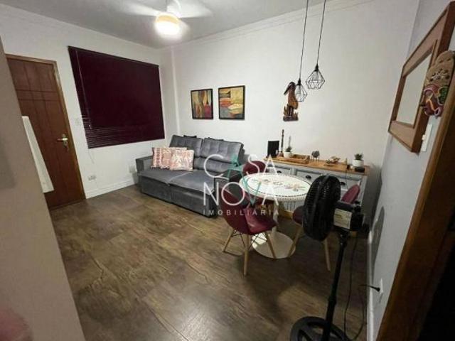 Apartamento com 1 dormitório à venda, 43 m² por R$ 490.000,00 Gonzaga Santos/SP