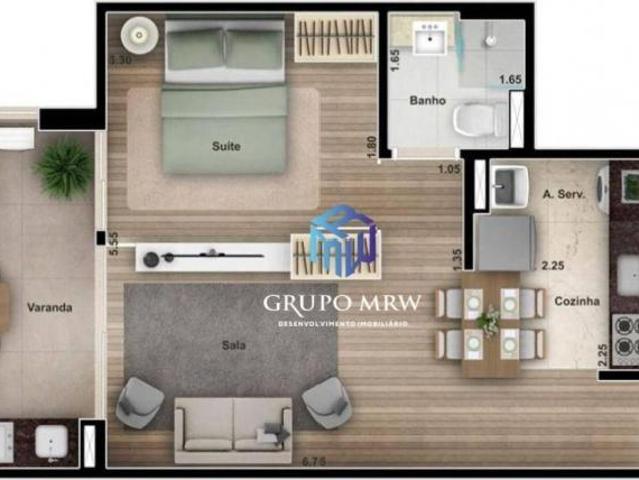 Apartamento com 1 dormitório à venda, 45 m² por R$ 490.000,00 Jardim do Paço Sorocaba/SP