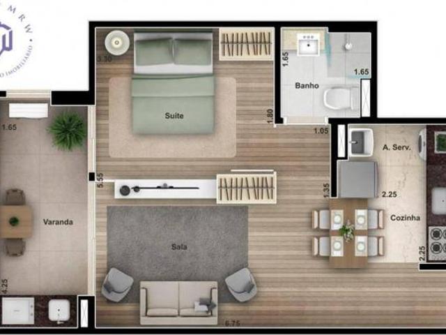 Apartamento com 1 dormitório à venda, 45 m² por R$ 505.470,00 Jardim do Paço Sorocaba/SP