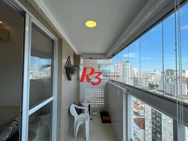 Apartamento com 1 dormitório à venda, 45 m² por R$ 640.000,00 Campo Grande Santos/SP