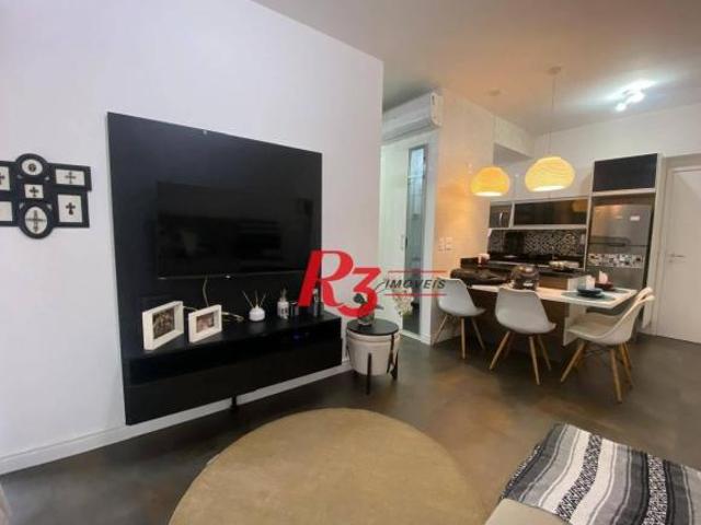 Apartamento com 1 dormitório à venda, 45 m² por R$ 850.000,00 Pompéia Santos/SP