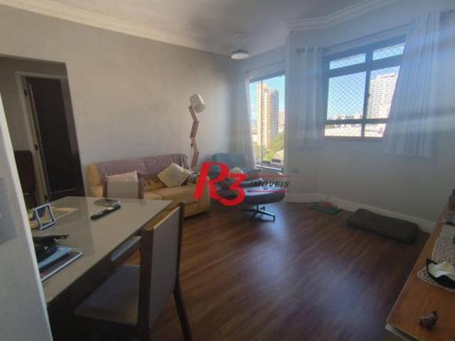 Apartamento com 1 dormitório à venda, 49 m² por R$ 600.000,00 Boqueirão Santos/SP
