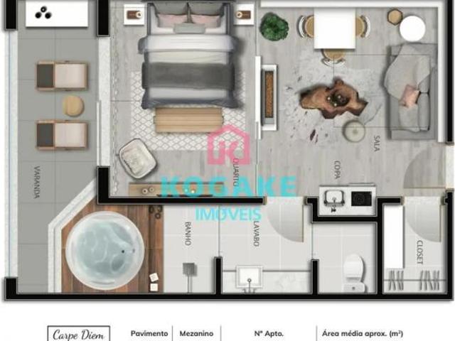 Apartamento com 1 dormitório à venda, 49 m² por R$ 89.000,00 Morro Do Elefante Campos do Jordão/