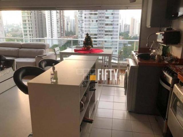 Apartamento com 1 dormitório à venda, 50 m² por R$ 870.000,00 Brooklin São Paulo/SP
