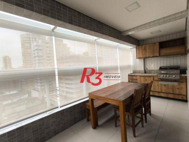 Apartamento com 1 dormitório à venda, 50 m² por R$ 890.000,00 Boqueirão Santos/SP