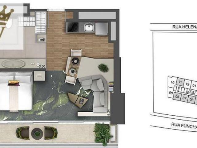 Apartamento com 1 dormitório à venda, 53 m² por R$ 2.890.000,00 Vila Olímpia São Paulo/SP