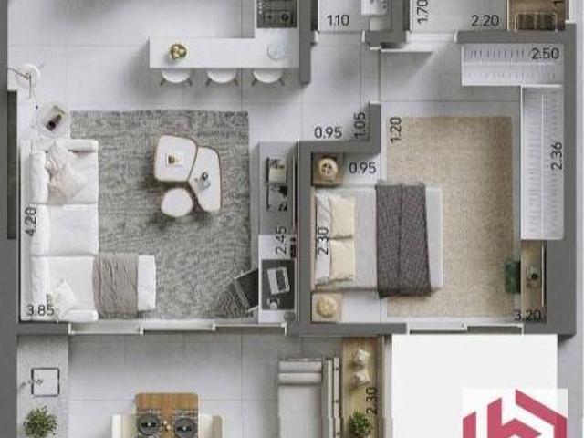 Apartamento com 1 dormitório à venda, 58 m² por R$ 897.449,51 Ponta da Praia Santos/SP