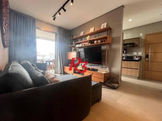 Apartamento com 1 dormitório à venda, 60 m² por R$ 880.000,00 Aparecida Santos/SP