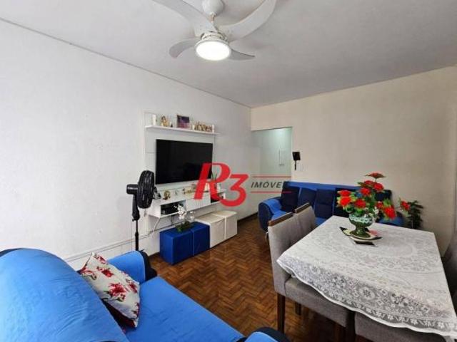Apartamento com 1 dormitório à venda, 65 m² Gonzaga Santos/SP