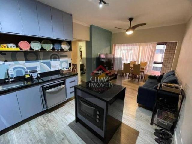Apartamento com 1 dormitório à venda, 76 m² por R$ 590.000,00 Aparecida Santos/SP