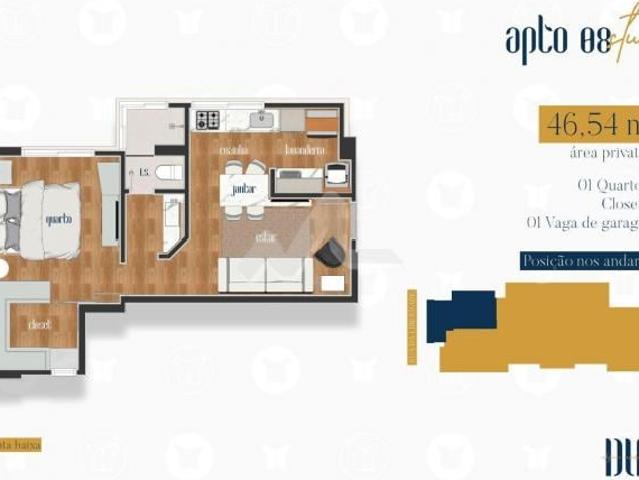 Apartamento com 1 dormitório à venda,95.95 m, Centro, TOLEDO PR