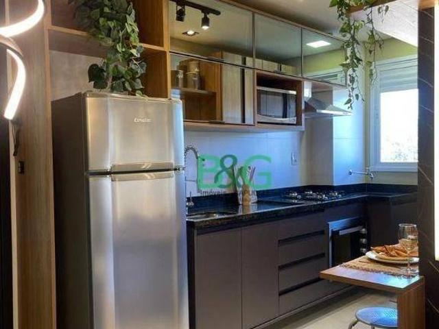Apartamento com 1 dormitório e 1ª vaga de garagem à venda. 48,77m² condomínio com acabamento 1ª lin