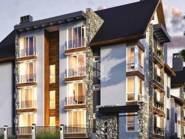Apartamento com 1 dormitório + lavabo, 60,03m² privativos, 1 vaga, no Centro de Gramado