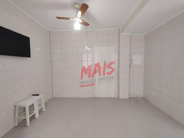 Apartamento com 1 dormitório para alugar, 40 m² Gonzaga Santos/SP