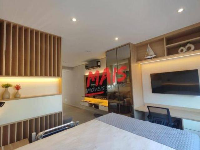 Apartamento com 1 dormitório, 40 m² Gonzaga Santos/SP